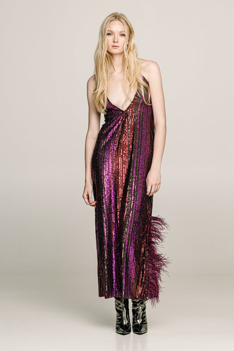 Angeni Sequined Dress Purple – The Jerkins